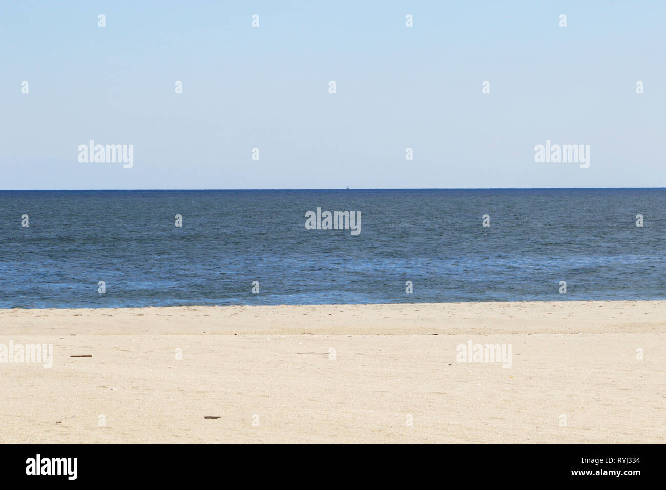 Beach, ocean, sky. Point Pleasant Beach, New Jersey, USA Stock Photo ...