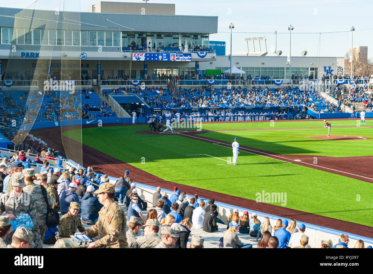 University of Kentucky baseball teams first game at new ball park ...