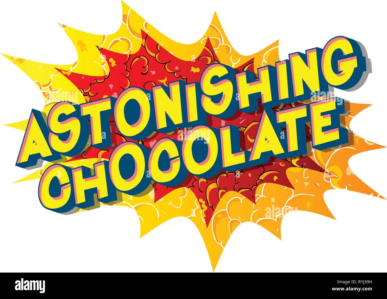 Astonishing Chocolate - Vector illustrated comic book style phrase on ...