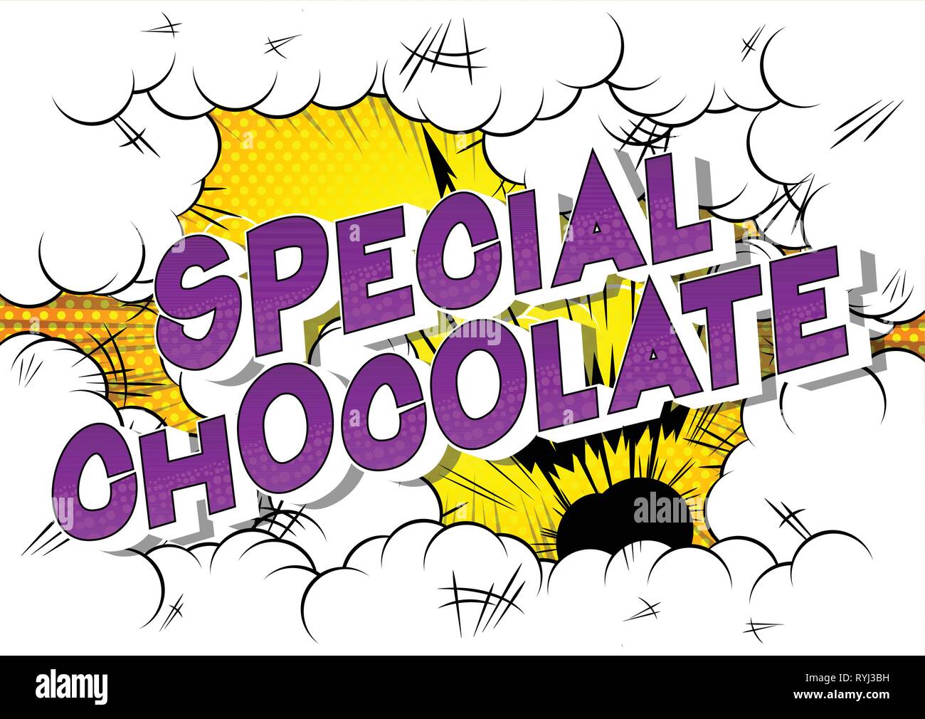 Special Chocolate - Vector illustrated comic book style phrase on ...