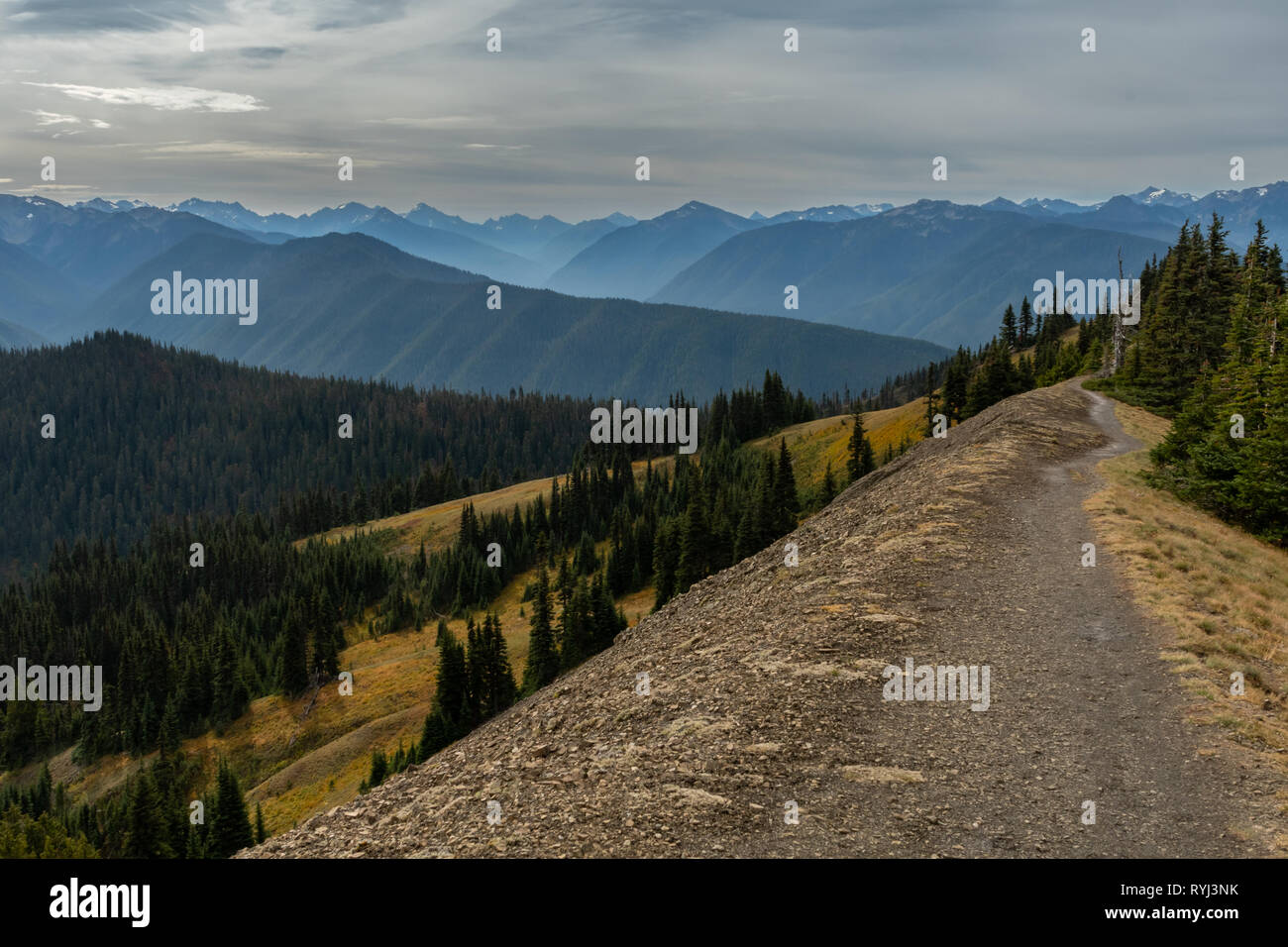 Trail Along the Ridge in Washington Wilderness in autumn Stock Photo ...