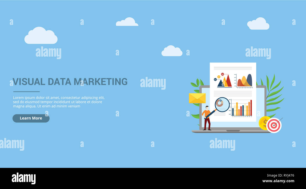 website design page template landing ui visual data marketing concept ...