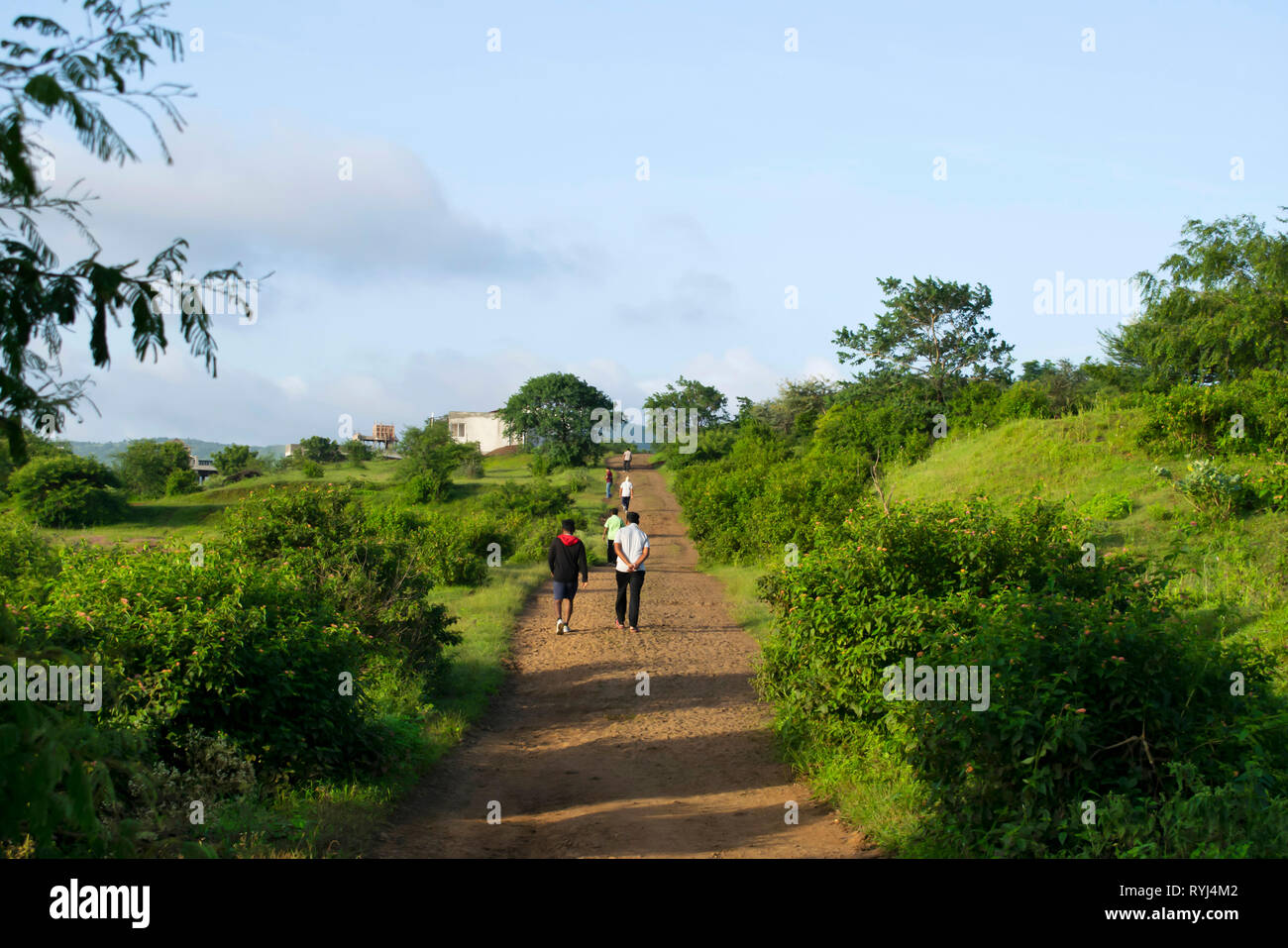 PUNE, MAHARASHTRA, INDIA, September, People take morning walk near ...