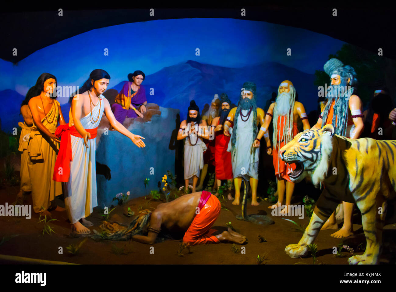 Changdev Maharaj offering prayers to Saint Dnyaneshwar, Hadshi Temple ...