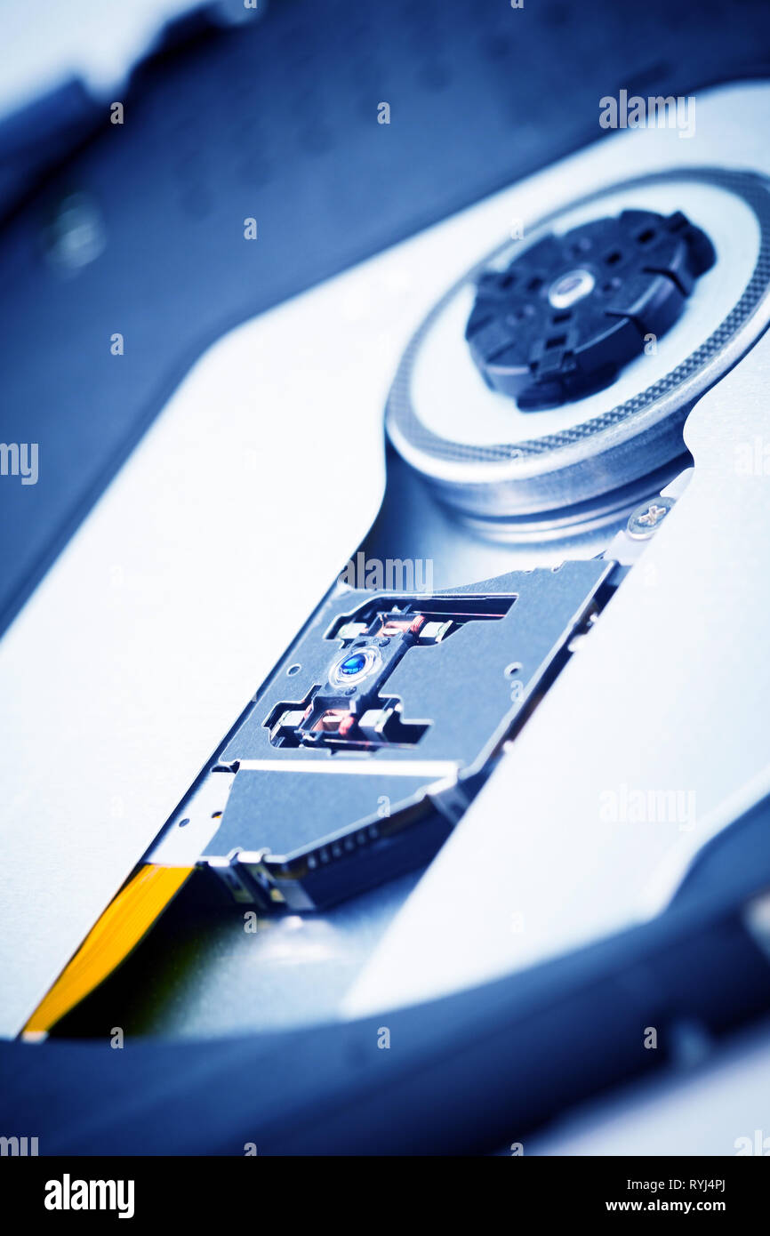Close Up - Laser head lens of cd dvd dvdrw optical drive Stock Photo ...