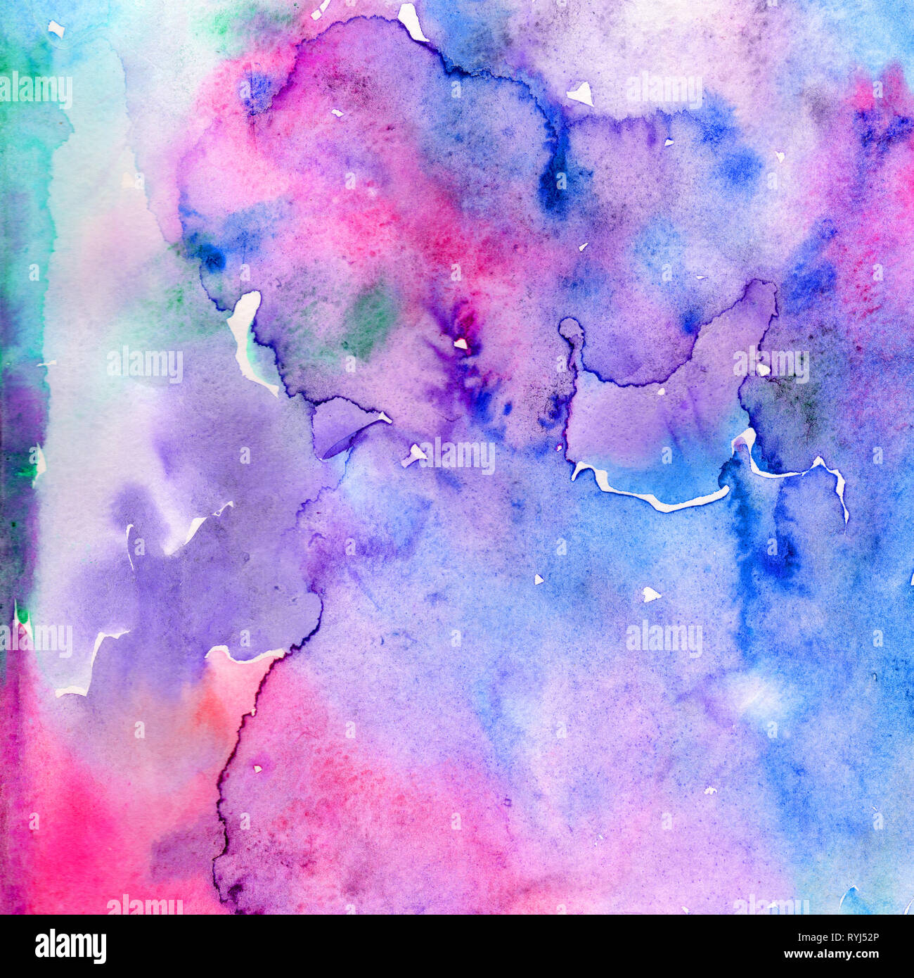 Abstract watercolor paper splash shapes isolated drawing. Illustration ...