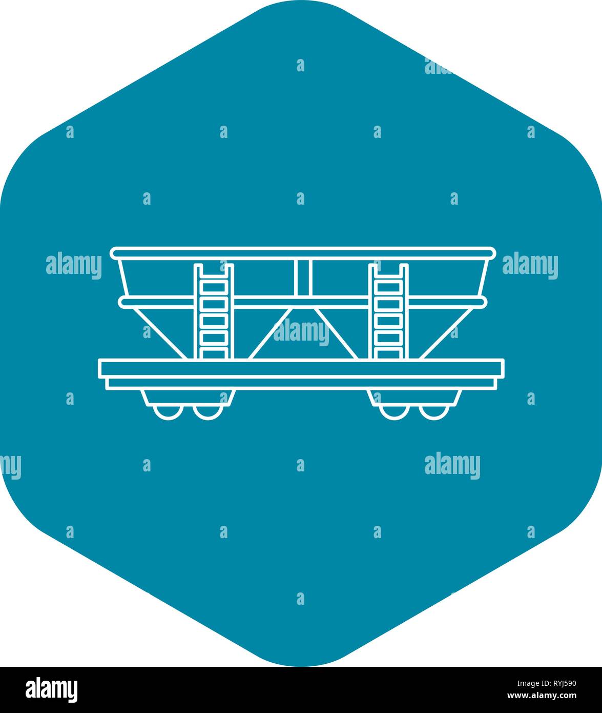 Freight railroad car icon, outline style Stock Vector Image & Art - Alamy