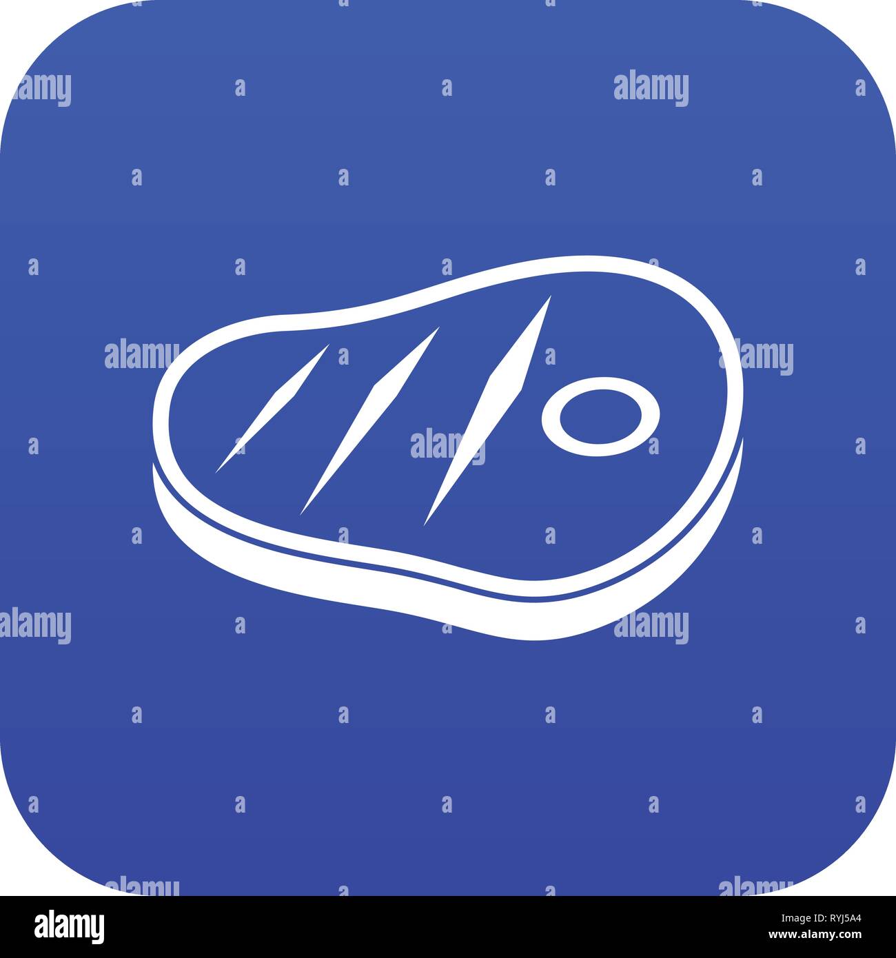 Meat steak icon digital blue Stock Vector Image & Art - Alamy