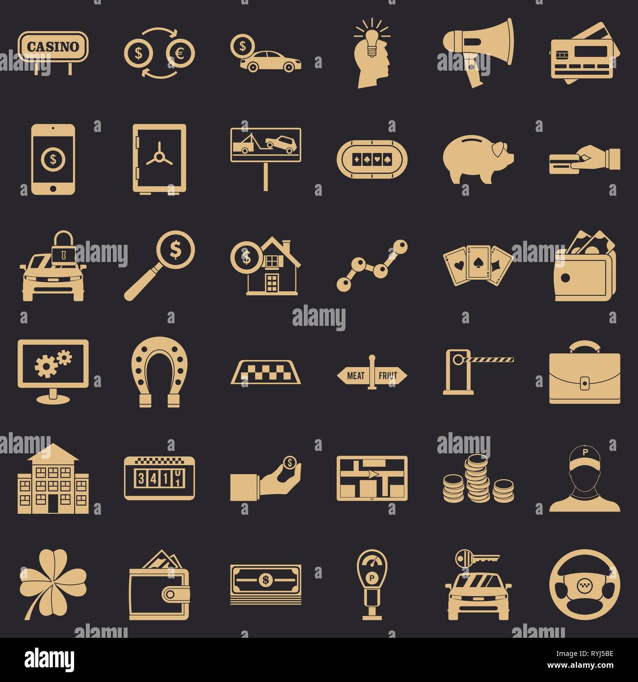 Coin icons set, simple style Stock Vector Image & Art - Alamy