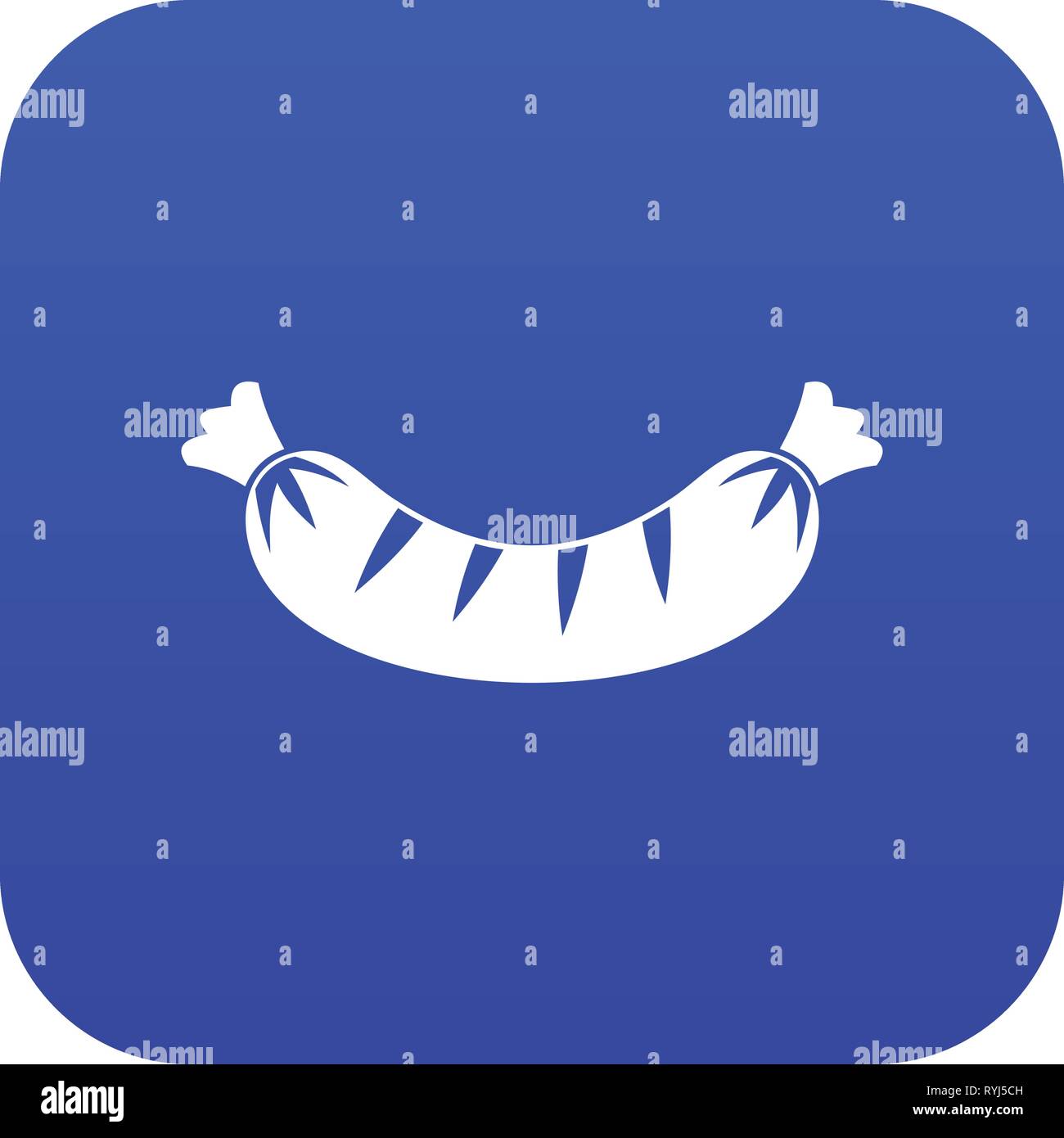 Grilled sausage icon digital blue Stock Vector Image & Art - Alamy