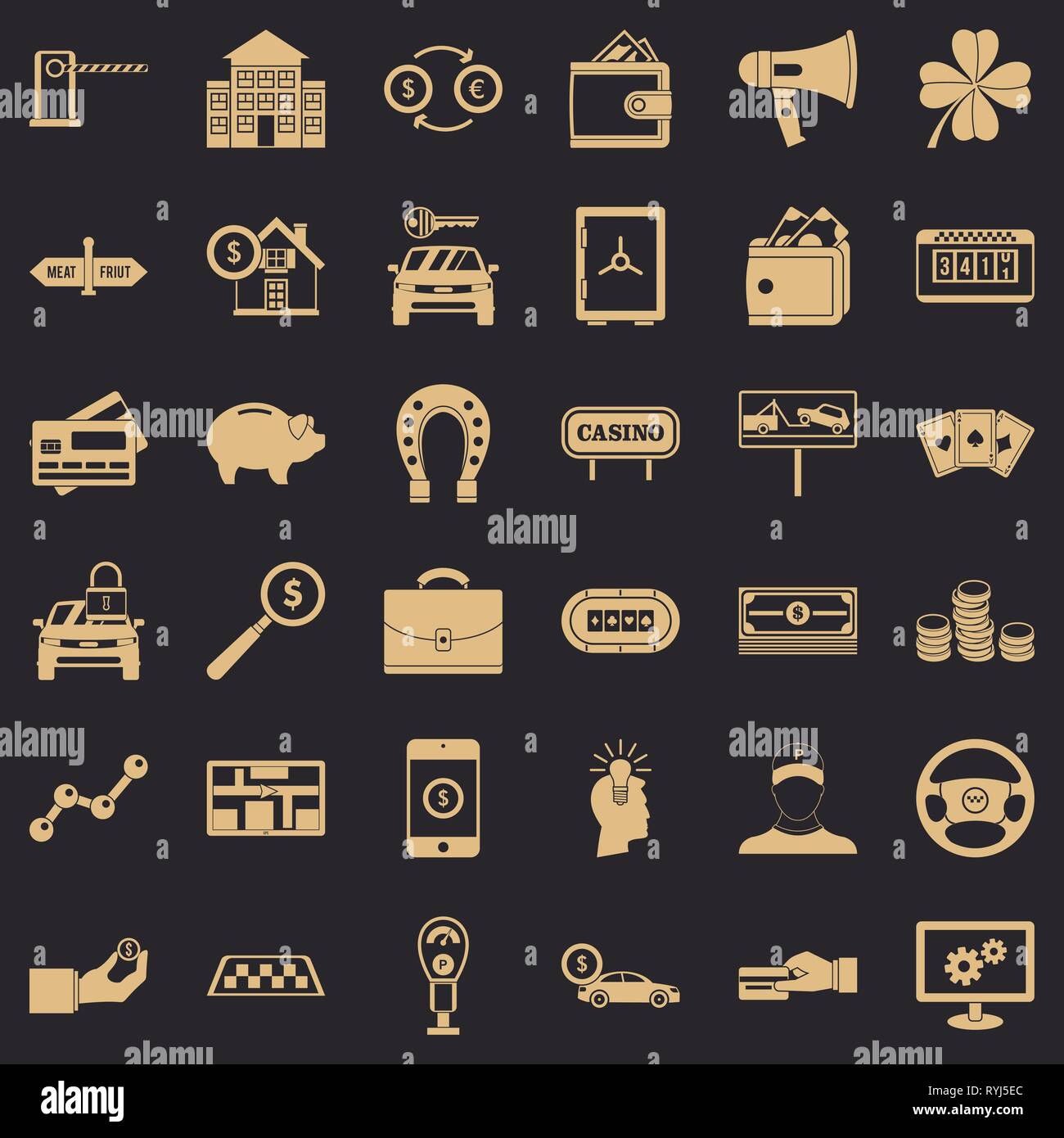 Exchange icons set, simple style Stock Vector Image & Art - Alamy