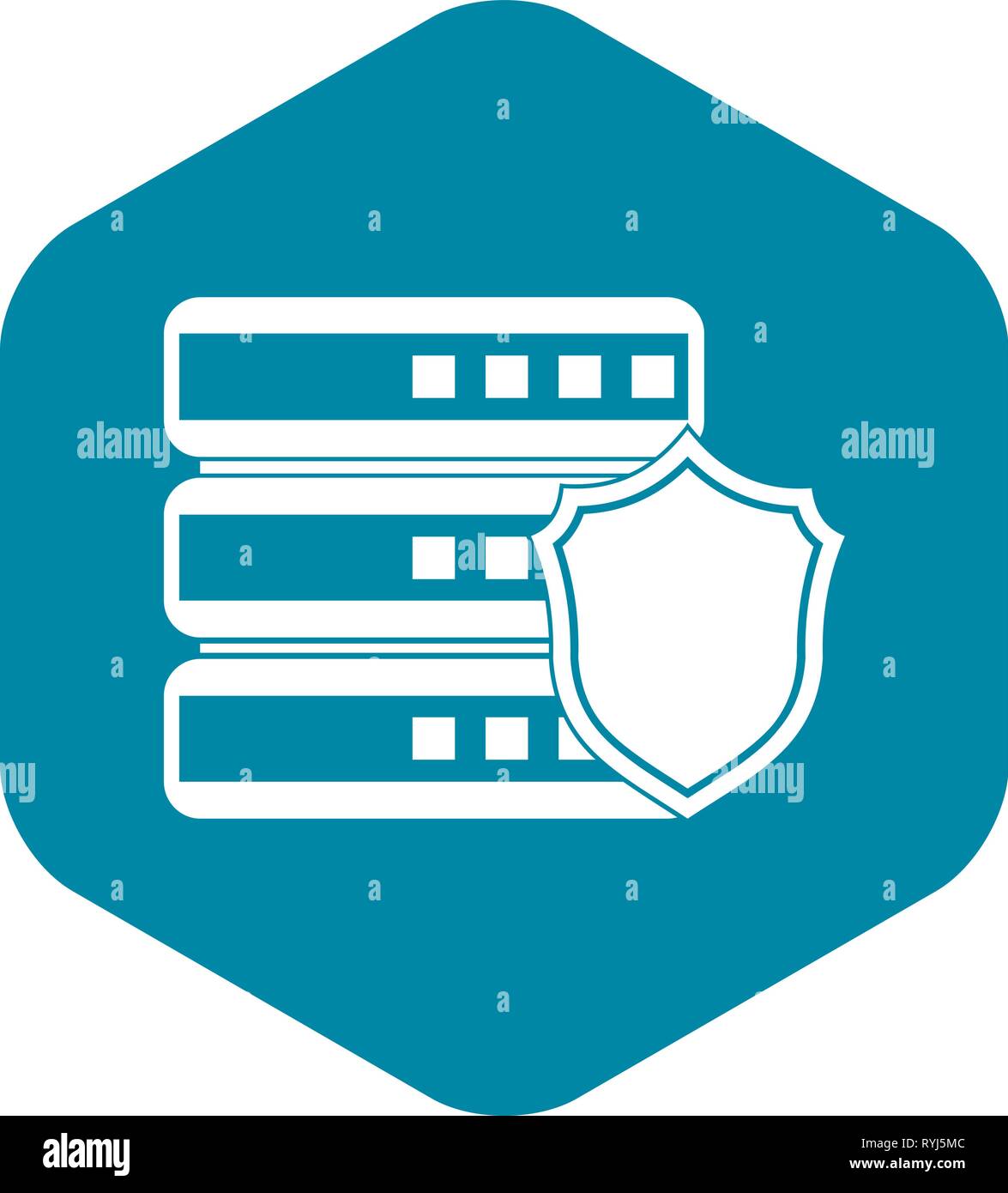 Database with gray shield icon, simple style Stock Vector Image & Art ...