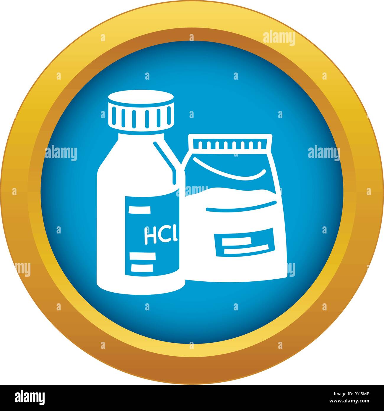 Dust pack icon blue vector isolated Stock Vector Image & Art - Alamy