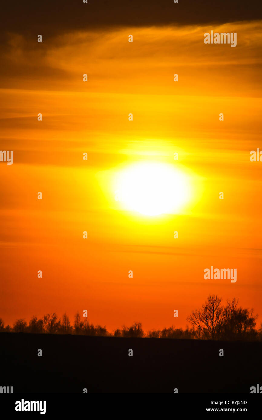 Evening Orange Sky