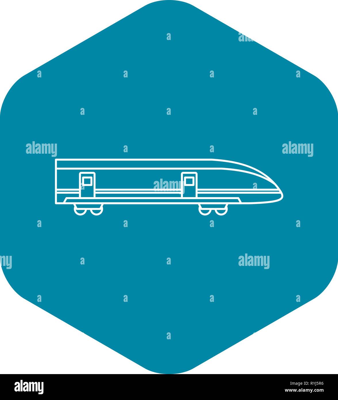 Modern high speed train icon, outline style Stock Vector Image & Art ...