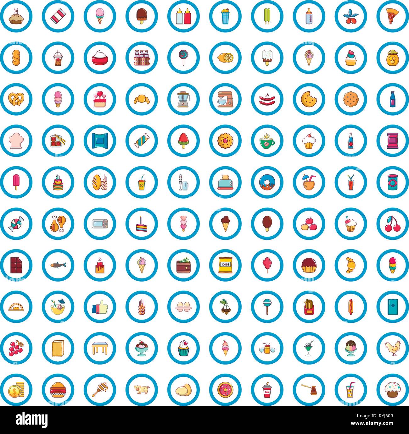 Food eggs chicken pork Stock Vector Images - Alamy