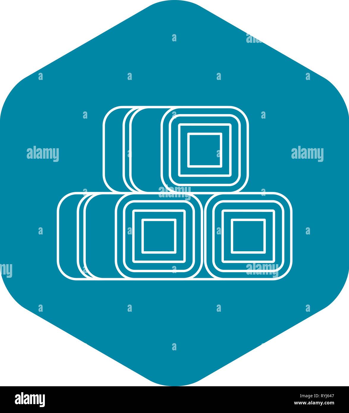 Hay bundles icon, outline style Stock Vector Image & Art - Alamy