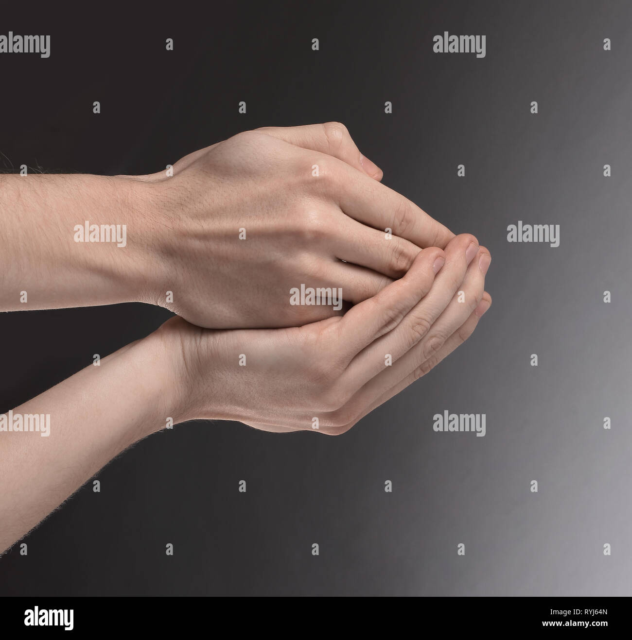 Hands Cupped Together High Resolution Stock Photography and Images - Alamy