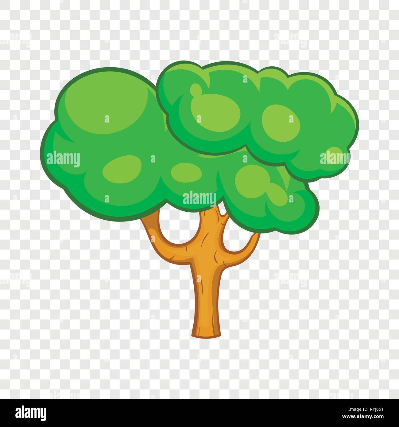 Green tree icon in cartoon style Stock Vector Image & Art - Alamy