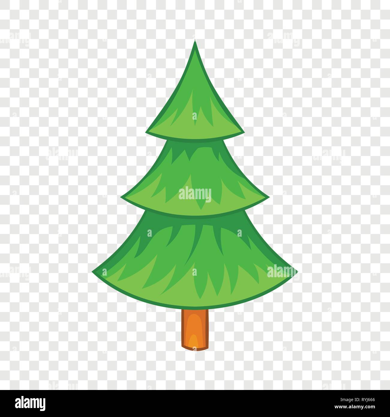 Fir tree icon in cartoon style Stock Vector Image & Art - Alamy