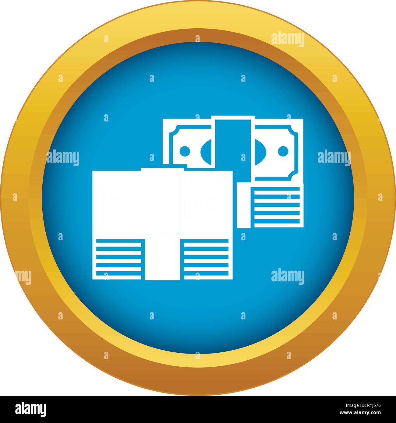 Finance money icon blue vector isolated Stock Vector Image & Art - Alamy