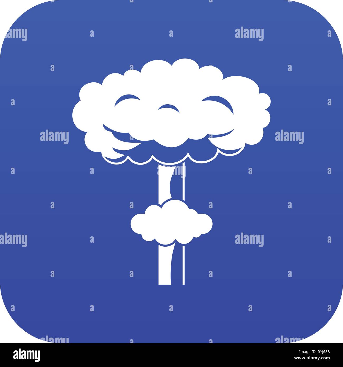 Nuclear explosion icon digital blue Stock Vector Image & Art - Alamy