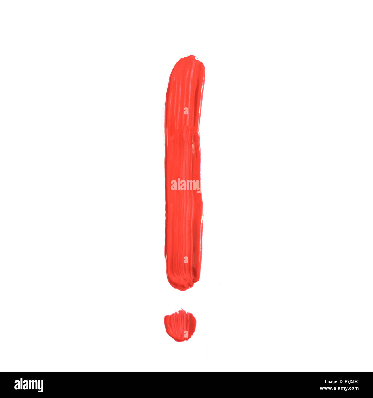 sign of admiration made in paint Stock Photo - Alamy