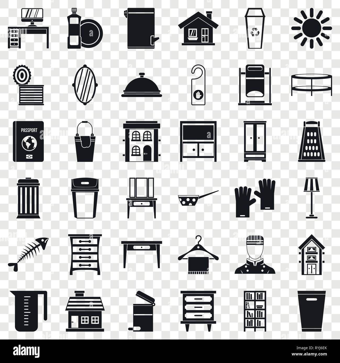 Cleaning service icons set, simple style Stock Vector Image & Art - Alamy