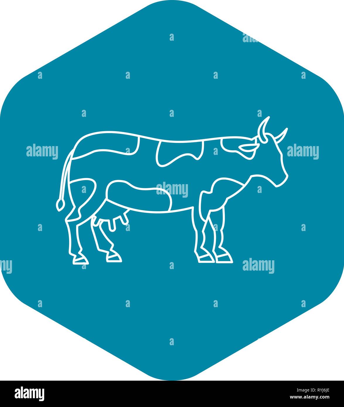 Cow icon, outline style Stock Vector Image & Art - Alamy
