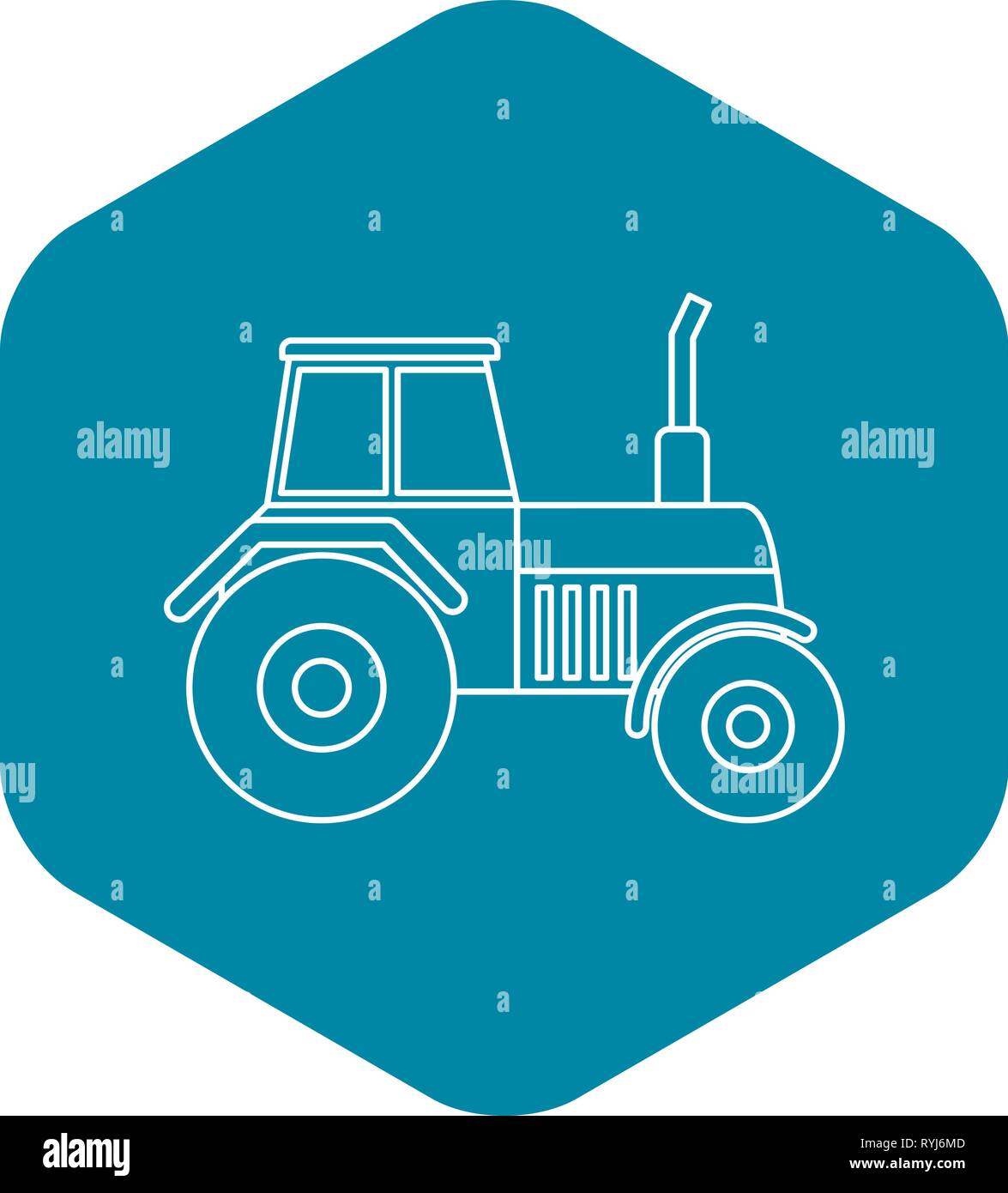 Tractor icon, outline style Stock Vector Image & Art - Alamy