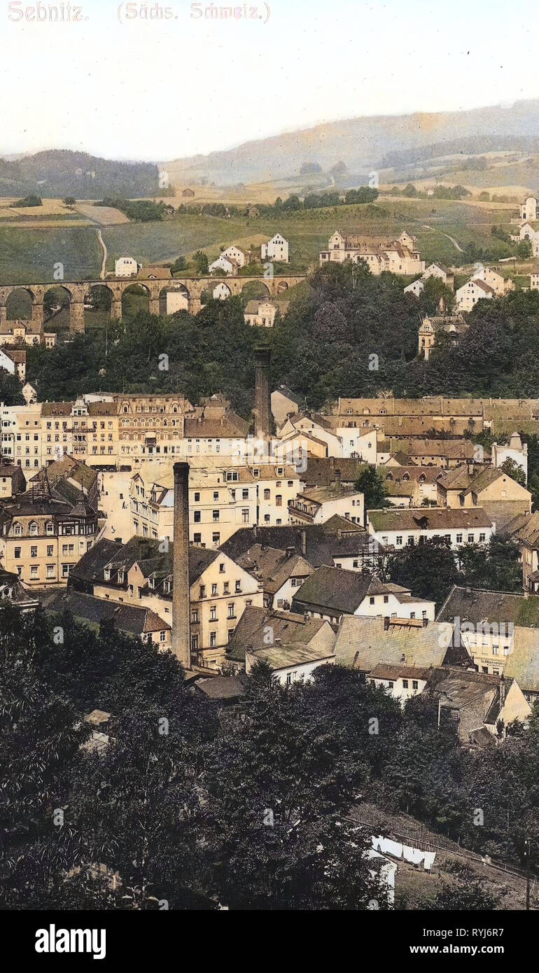 Sebnitz, Viadukt Sebnitz, 1908, Landkreis Sächsische Schweiz ...