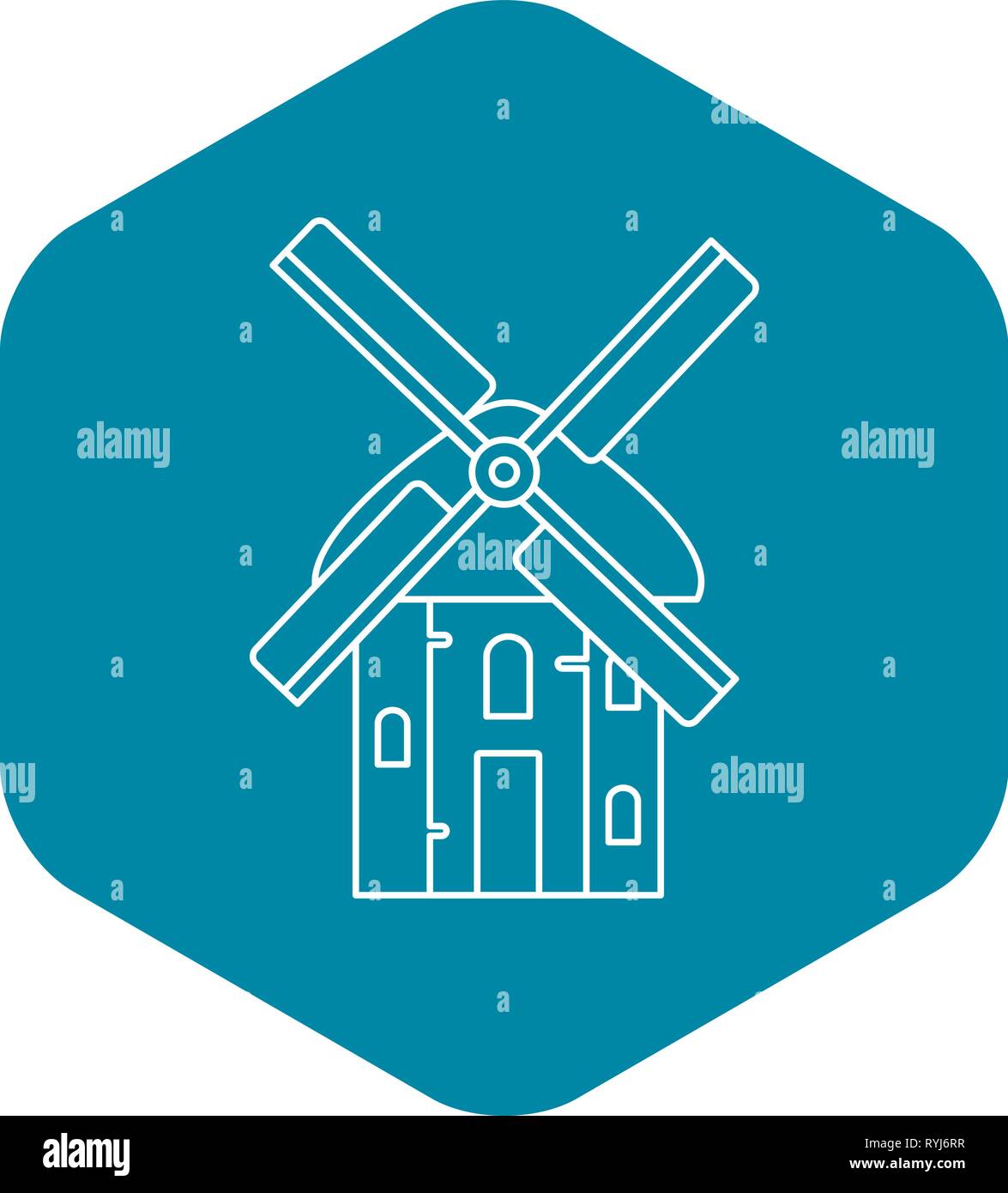 Mill icon, outline style Stock Vector Image & Art - Alamy