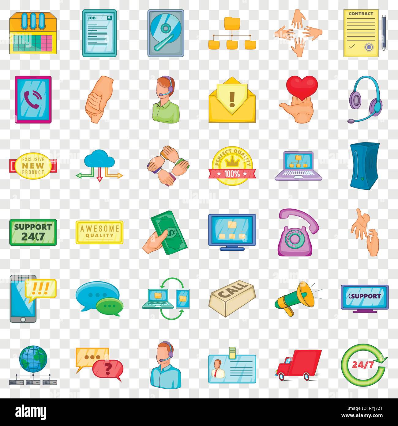 Client support icons set, cartoon style Stock Vector Image & Art - Alamy