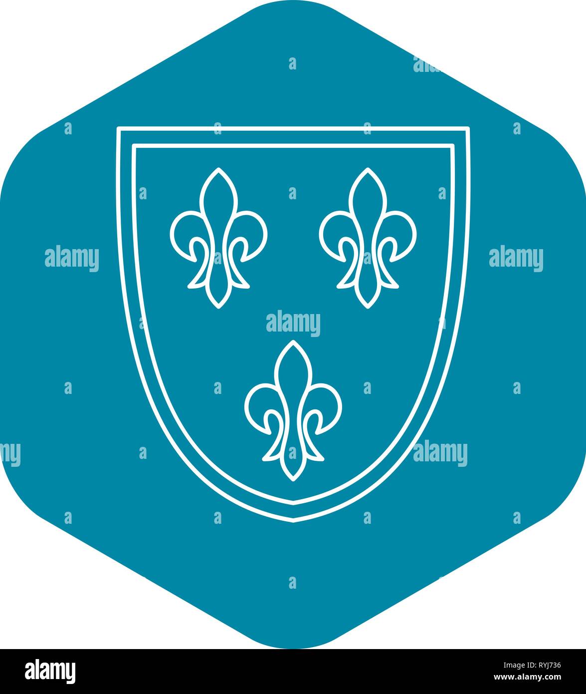 Crest icon, outline style Stock Vector Image & Art - Alamy