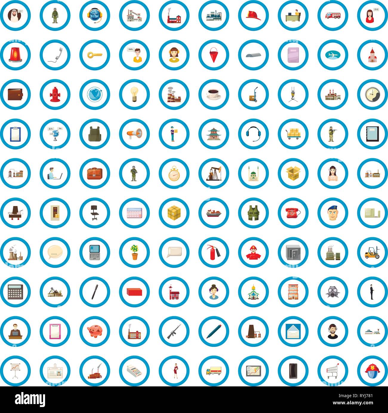 100 formation icons set, cartoon style Stock Vector Image & Art - Alamy