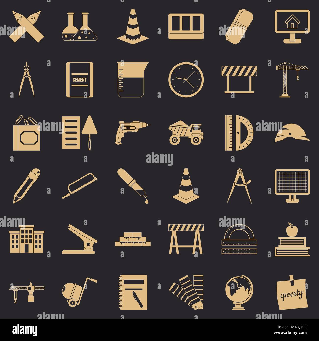 Equipment icons set, simple style Stock Vector Image & Art - Alamy