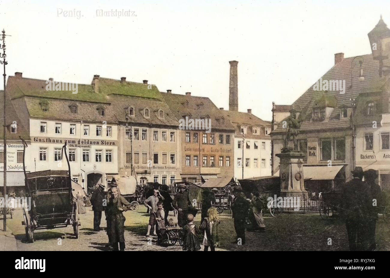 Market squares in Landkreis Mittelsachsen, Buildings in Penig, War ...