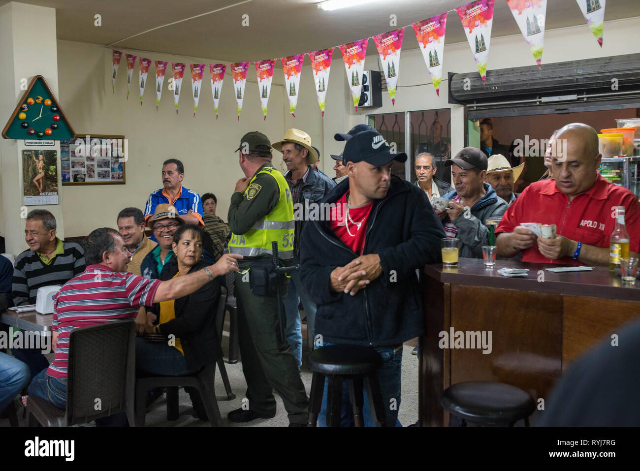 Donmatias, Antioquia: Billiards tournament, cafè Apollo XII Stock Photo ...