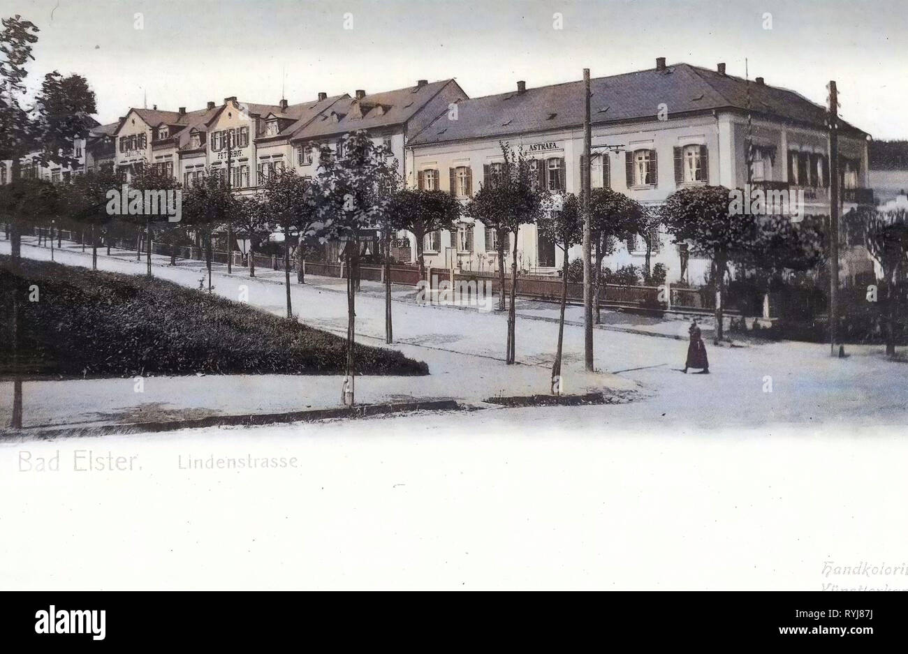 Streets in Bad Elster, 1899, Vogtlandkreis, Bad Elster, Lindenstraße ...