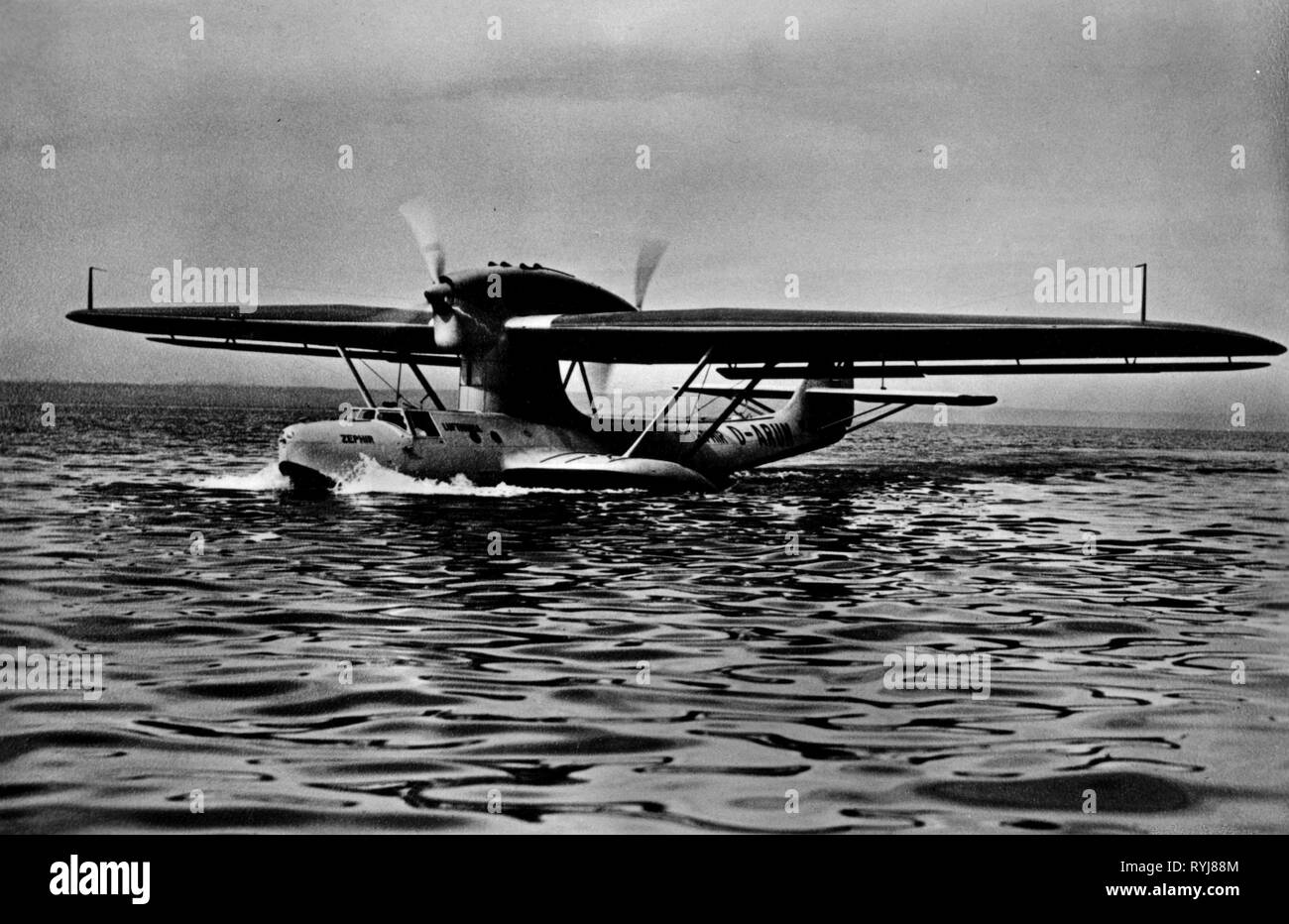 transport / transportation, aviation, seaplane, mail flying boat ...