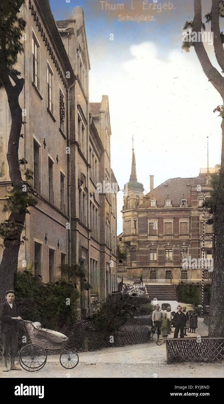 Baby cars in 1910s, Buildings in Erzgebirgskreis, Thum, 1910 ...
