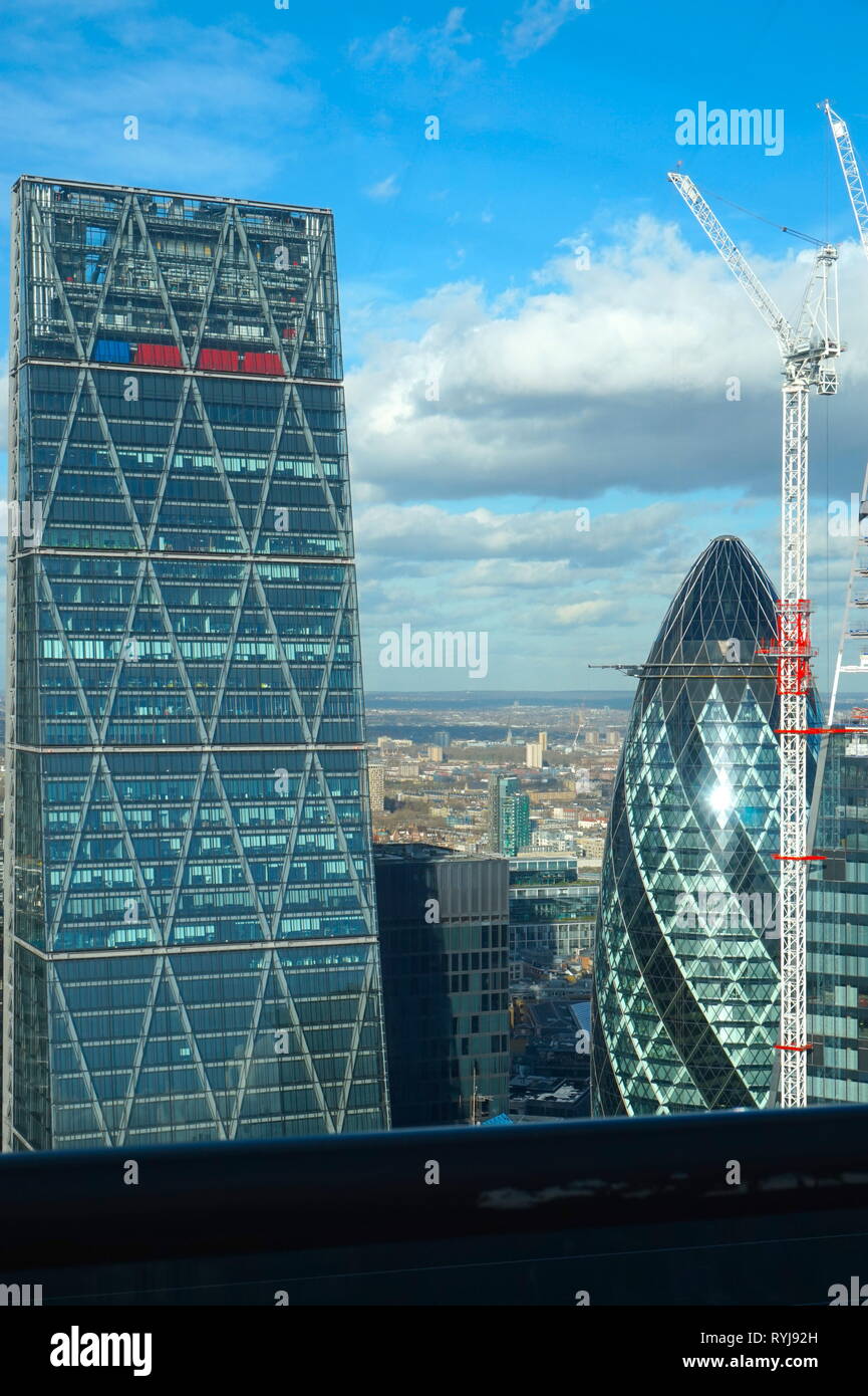 View of the Gherkin in London from Sky Garden Stock Photo - Alamy