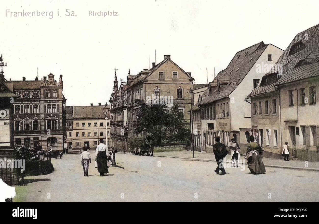 Meteorological columns in Germany, Buildings in Frankenberg/Sa., Urban ...