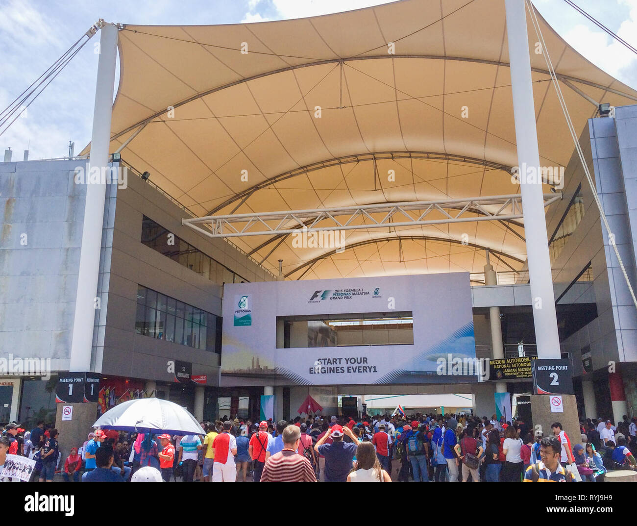 Formula One (F1) championship 2015, Sepang Circuit, Kuala Lumpur ...