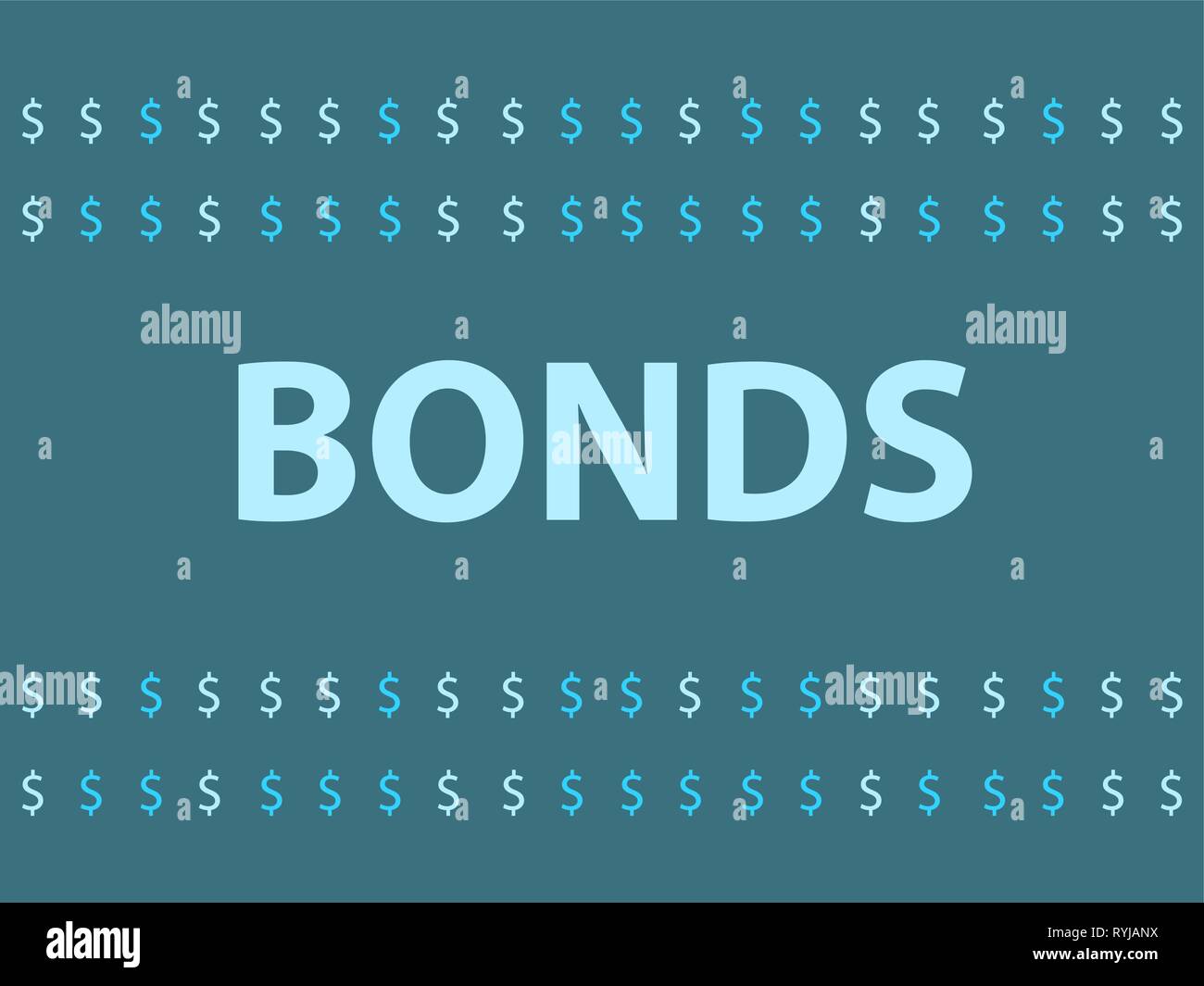 Conceptual Business Vector Illustration with the Word Bonds Stock ...