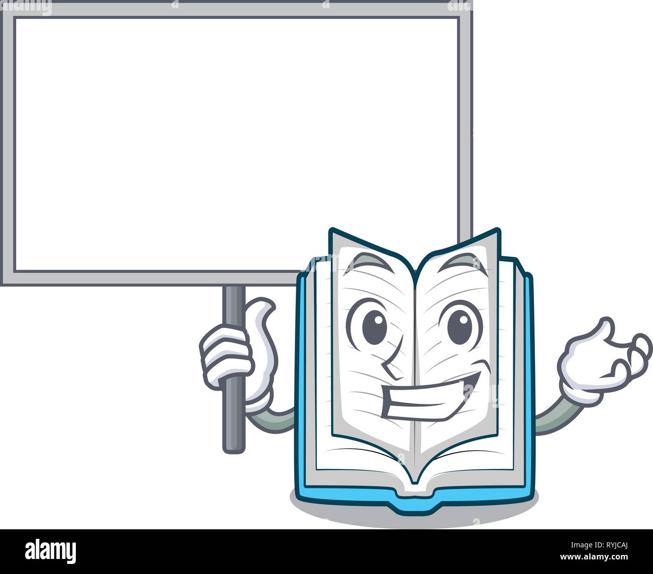 Bring board opened book on the cartoon table Stock Vector Image & Art ...