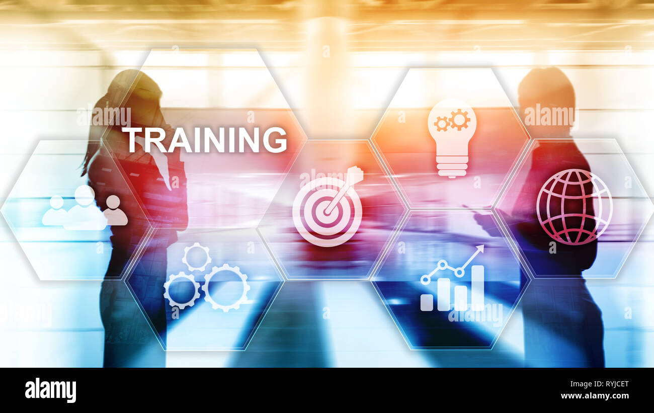 Business training concept. Training Webinar E-learning. Financial ...