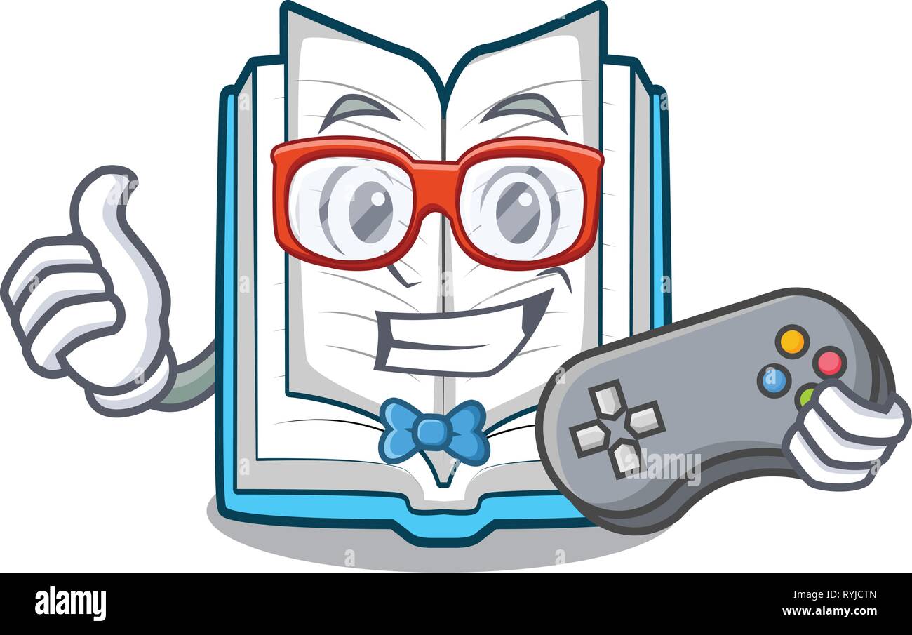 Gamer opened book in the shape mascot Stock Vector Image & Art - Alamy