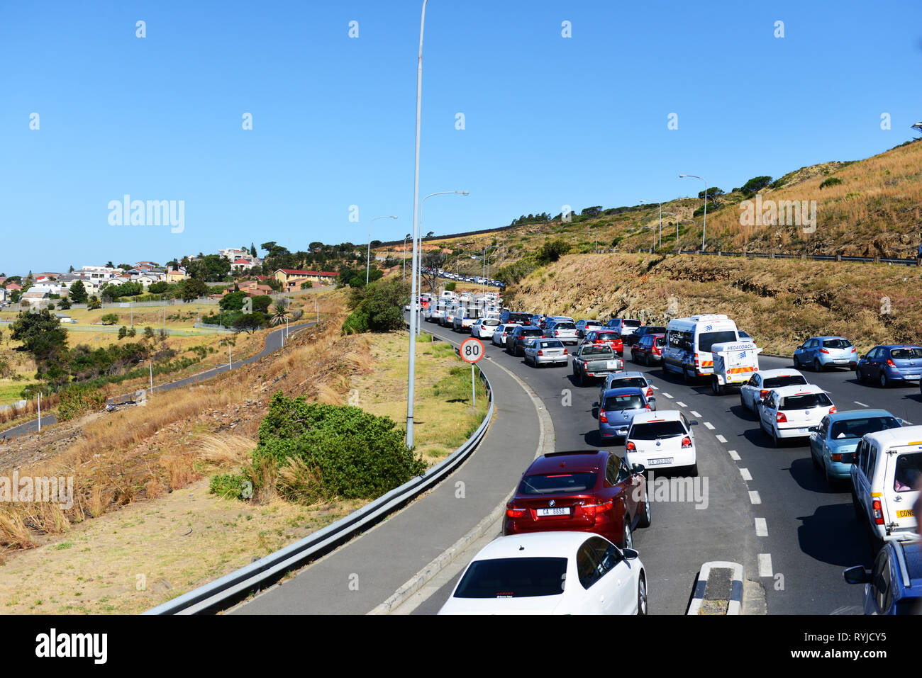 Traffic jam in Cape Town, South Africa Stock Photo - Alamy