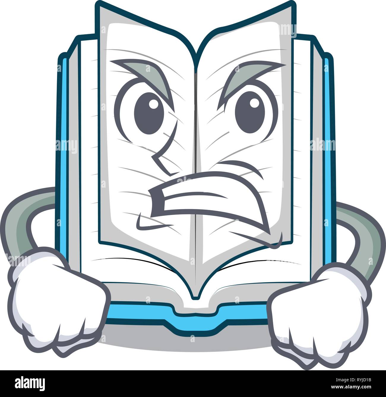 Angry opened book in the shape mascot Stock Vector Image & Art - Alamy